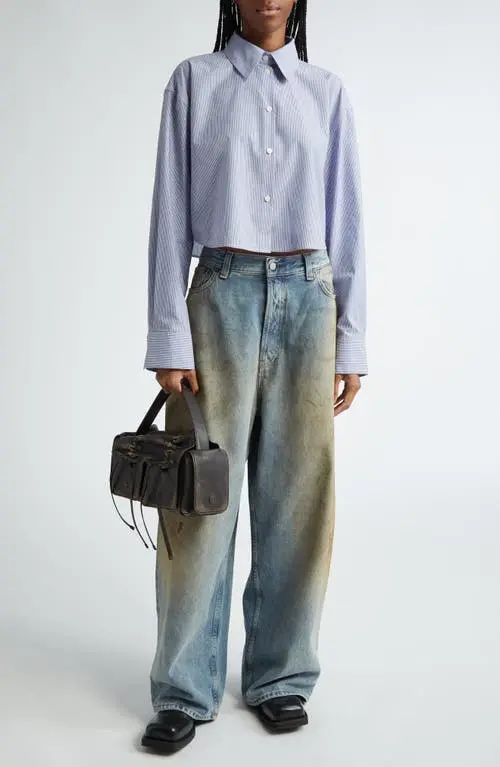 Acne Studios 2023 Penicillin Super Baggy Fit Jeans - Mid Blue